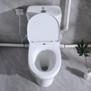 500W Macerating Toilet,Upflush Toilet for Basement Toilet System, Upflush Toilet With Powerful & Quiet Macerator Pump with 4 Water Inltes for Kitchen Sink, Bathroom, Laundry