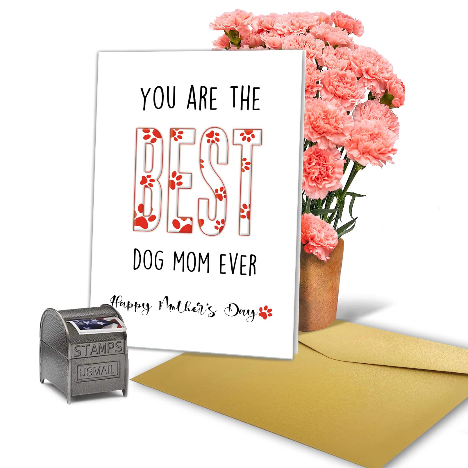 Card for Mom Mother's Day Card, Funny Birthday Greeting Card for Mommy Mama, Original Rude Punch Her Face Humor Card for Mother