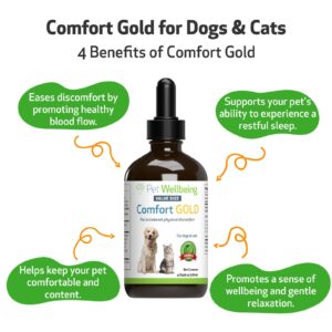 Pet Wellbeing Comfort Gold for Dogs - Supports Canine Physical Comfort, Healthy Circulation, Corydalis, Turmeric - Veterinarian-Formulated Herbal Supplement 4 oz (118 ml)