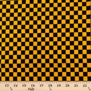 Checkered Print 100% Cotton Geometric Fabric 58/60" Wide Sold BTY (Black/White)