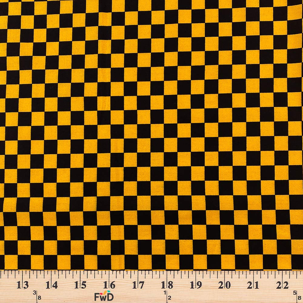 Checkered Print 100% Cotton Geometric Fabric 58/60" Wide Sold BTY (Black/White)