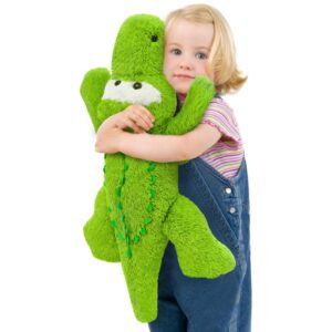 tezituor alligator stuffed animal plush toy 28 inch, crocodile stuffed animal soft alligator hugging pillow