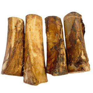 Amazing Dog Treats - 5-6 Inch Meaty Beef Marrow Bones (2 Count) - Best Bones for Dogs - Long Lasting Dog Chew Bones - Filled Marrow Dog Bone