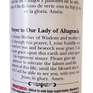 Our Lady of Altagracia (Nuestra Senora de a Altagracia) Devotional Candle