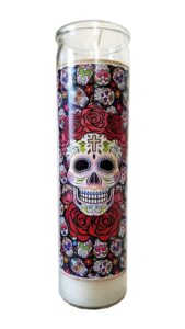 cinco de mayo rose skull devotional candle