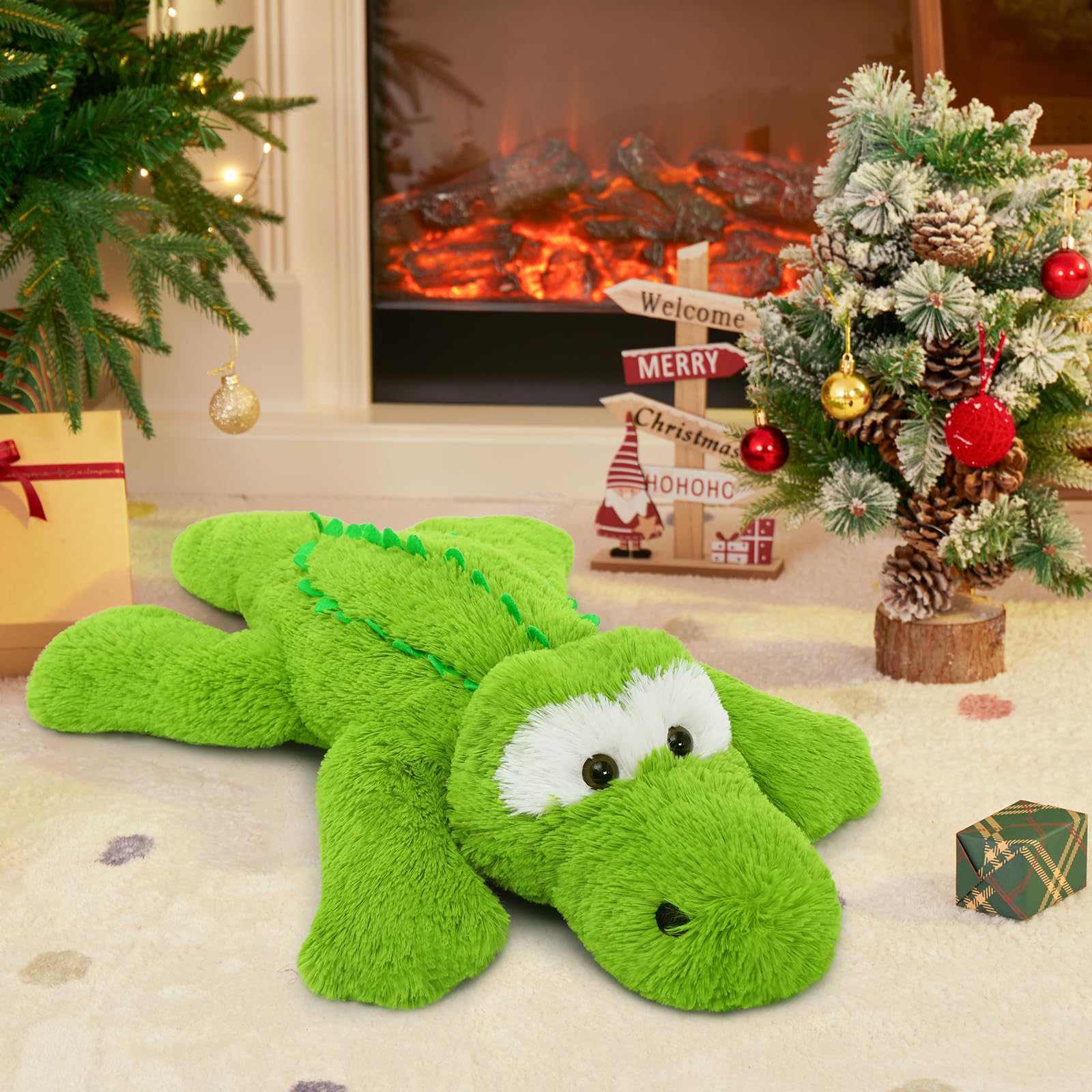 Tezituor Alligator Stuffed Animal Plush Toy 28 inch, Crocodile Stuffed Animal Soft Alligator Hugging Pillow