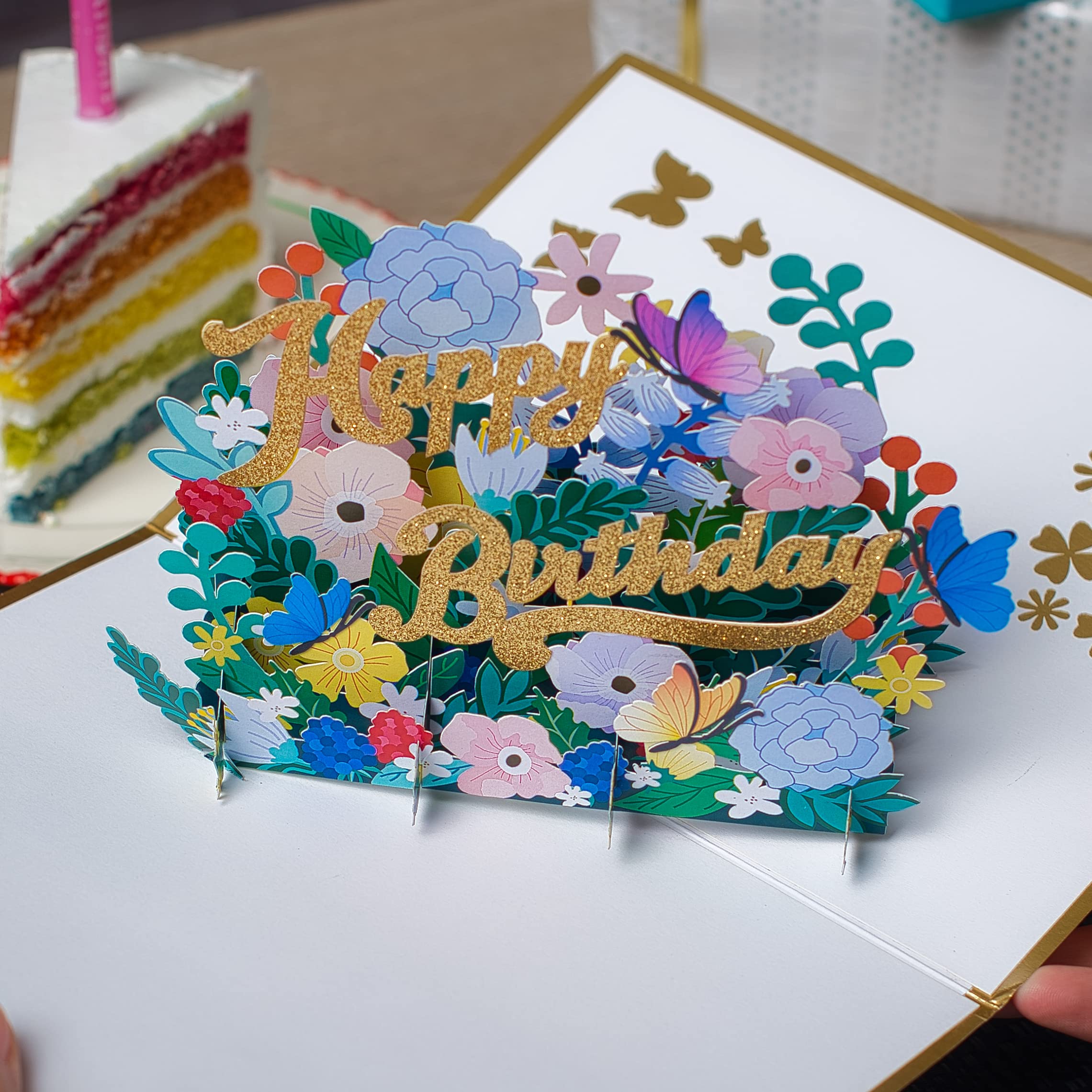 Happy Birthday Pop Up Card by DEVINE Popup Cards | 3D Birthday Card for Mom Dad | Pop Up Greeting Cards | Pop Up Birthday Cards for Women | 3D Cards Love