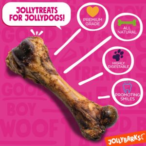 Jolly Barks Ham Femur Bone for Dogs | Savory Dog Chew Bones | Single Ingredient, Healthy Dog Bones for Dogs (3 Pack)