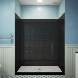 dreamline qwall-vs shower and tub backwalls, black