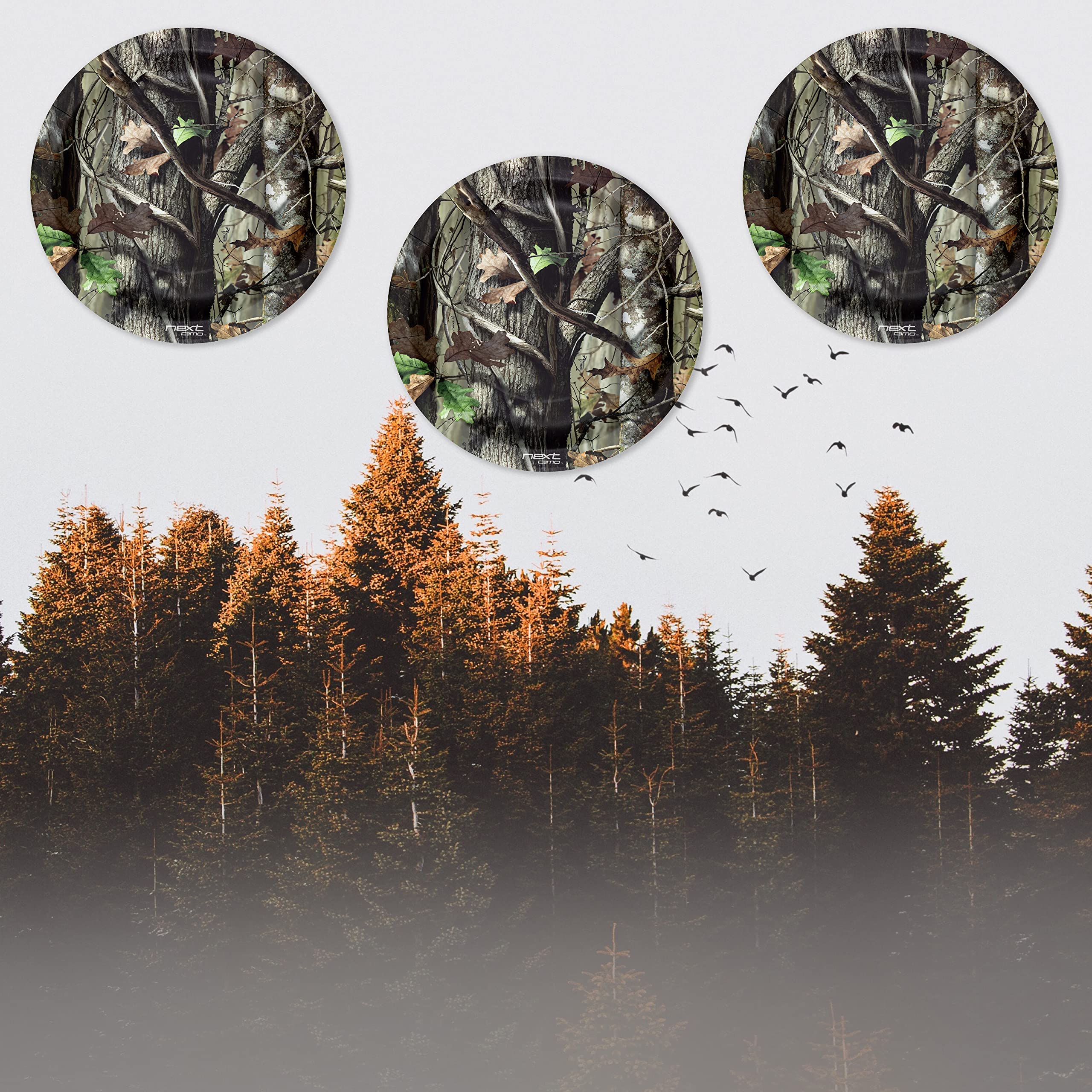 Hunting Camo Party Plates (24 pack)! 24 Lg., 9 in. Dinner Plates. Authentic Next Camo pattern. Great for Hunter Themed Party, Camouflage Motif, Birthdays, Graduations & Family Picnics. by Havercamp