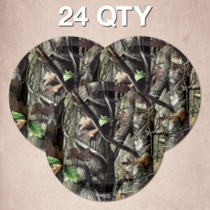 Hunting Camo Party Plates (24 pack)! 24 Lg., 9 in. Dinner Plates. Authentic Next Camo pattern. Great for Hunter Themed Party, Camouflage Motif, Birthdays, Graduations & Family Picnics. by Havercamp