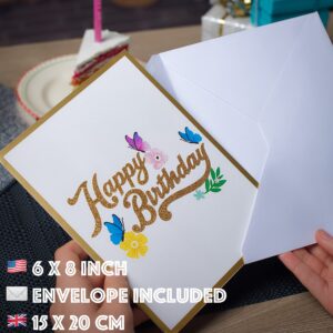 Happy Birthday Pop Up Card by DEVINE Popup Cards | 3D Birthday Card for Mom Dad | Pop Up Greeting Cards | Pop Up Birthday Cards for Women | 3D Cards Love