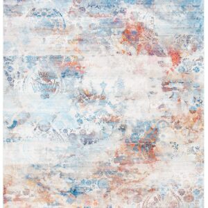 SAFAVIEH Persian Collection Area Rug - 9' x 12', Blue & Beige, Modern Abstract Design, Non-Shedding & Easy Care, Ideal for High Traffic Areas in Living Room, Bedroom (VTP420B)