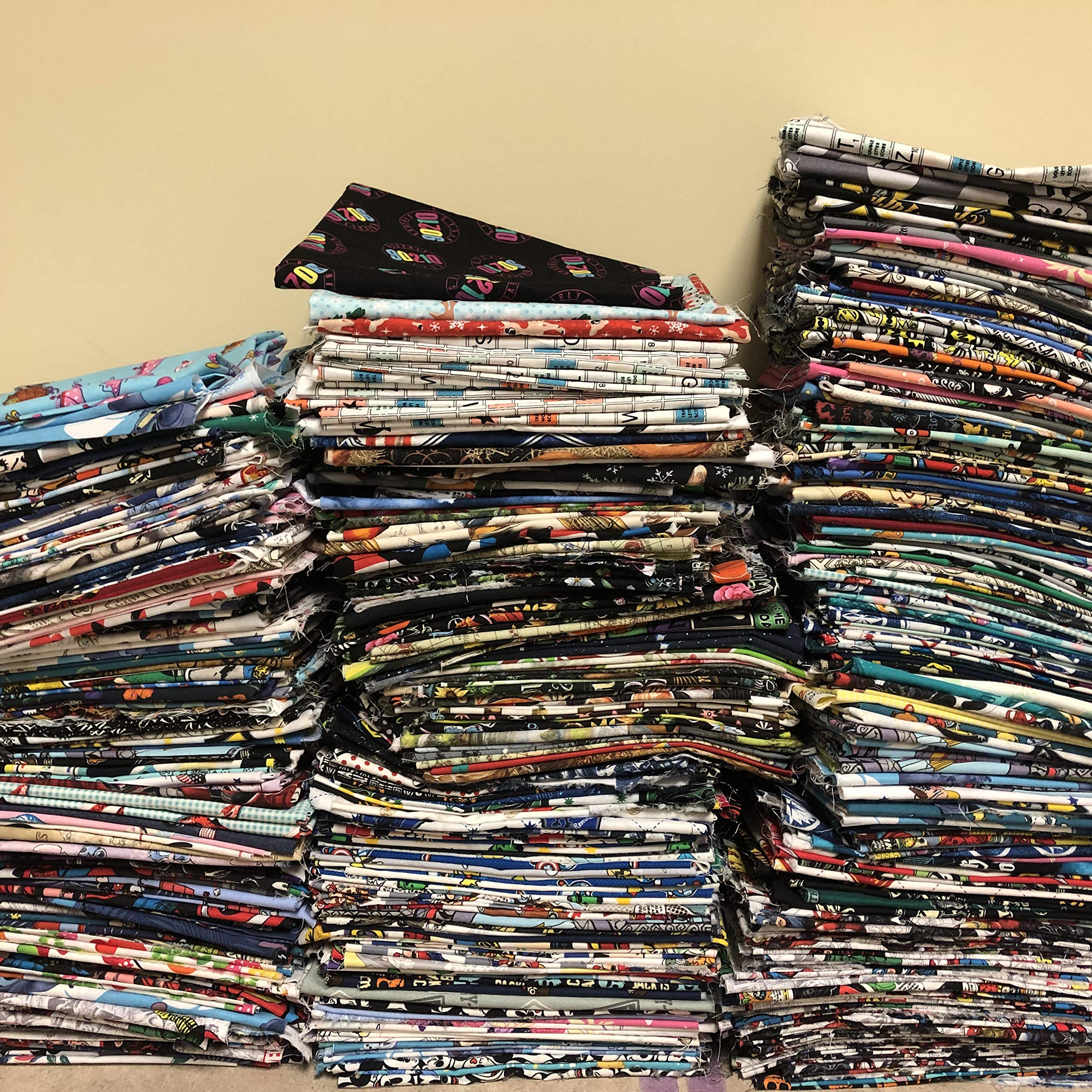 Bundle Lot of 1 Pound Movie Franchises & TV Series & More Other Remnants 100% Cotton Quilting Fabric