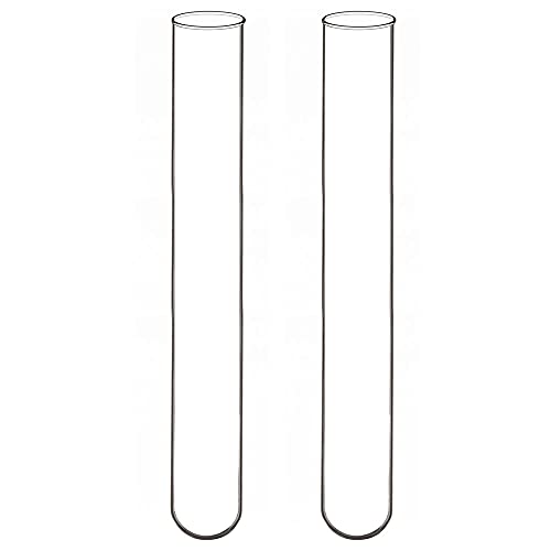 Labasics 20 Pack Borosilicate Glass Round Bottom Test Tubes, 20 mm OD X 150 mm Length (Pack of 20)