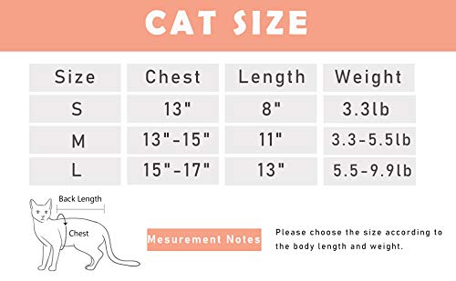 TAOZUA Cat Recovery Suit for Abdominal Wounds or Skin Diseases,Professional E-Collar Alternative After Surgery Wear Anti Licking Wounds for Cats/Dogs (One Piece-Lemon Yellow, M(3.3LB-5.5LB))