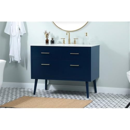 Elegant Kitchen and Bath 42 inch Bathroom Vanity Cabinet - Blue