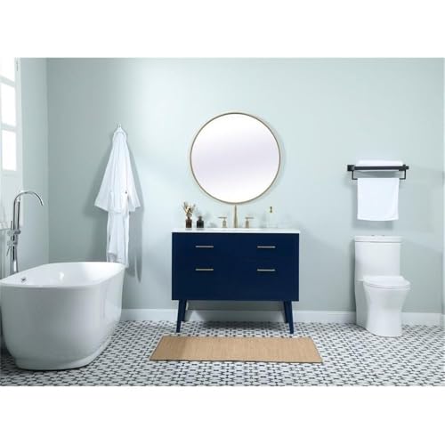 Elegant Kitchen and Bath 42 inch Bathroom Vanity Cabinet - Blue