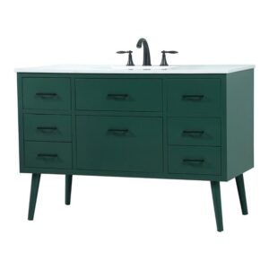 elegant kitchen and bath 48 inch bathroom vanity cabinet - green