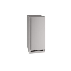 uline u-line uonb115-ss01b outdoor nugget ice machine 15 in reversible hinge stainless solid 115v