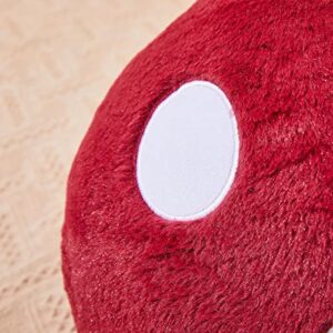 Bestsea Mushroom Plush Cute Mushroom Plushie Stuffed Animals Pillow Home Decor Kids Gift Red Mushroom Pillows Plush 7.8 Inches