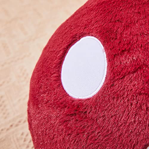 Bestsea Mushroom Plush Cute Mushroom Plushie Stuffed Animals Pillow Home Decor Kids Gift Red Mushroom Pillows Plush 7.8 Inches