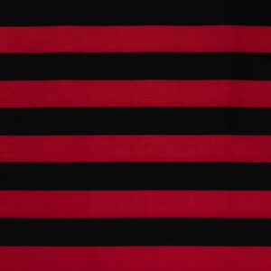 printed striped cotton fabric 100% cotton 58/60" wide sold bty (black/red)