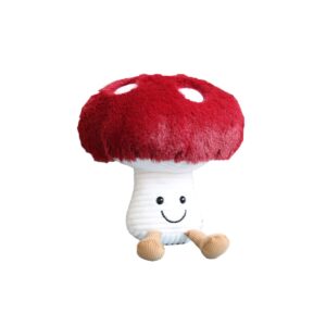 bestsea mushroom plush cute mushroom plushie stuffed animals pillow home decor kids gift red mushroom pillows plush 7.8 inches