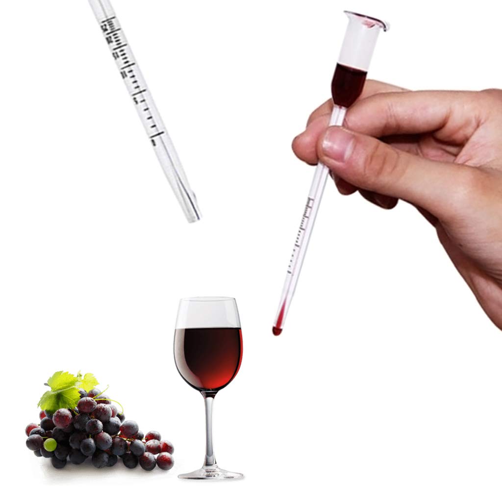 caralin Wine Making Alcohol Meter Tester for Wine Alcohol 13cm Alcohol Meter Tester Transparent