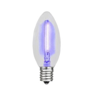 novelty lights 25pk c9 led plastic filament ultra violet outdoor halloween replacement bulbs led christmas bulbs, led bulbs, replacement outdoor light bulbs, c9 light bulbs (black light purple)