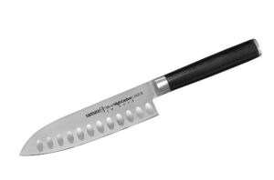 samura mo-v santoku knife 5.4"/138 mm - high-performance japanese stainless steel, razor-sharp edge, ergonomic handle