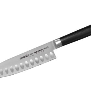 SAMURA MO-V Santoku Knife 5.4"/138 mm - High-Performance Japanese Stainless Steel, Razor-Sharp Edge, Ergonomic Handle