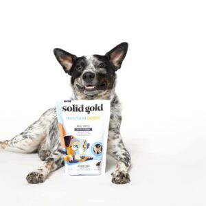 Solid Gold NutrientBoost Meal Topper for Dogs - Plasma Infused Dog Food Topper & Treats - Gut Health & Immune System Support - Grain Free Additive with Vitamins, Minerals, Protein & Amino Acids - 1 Lb