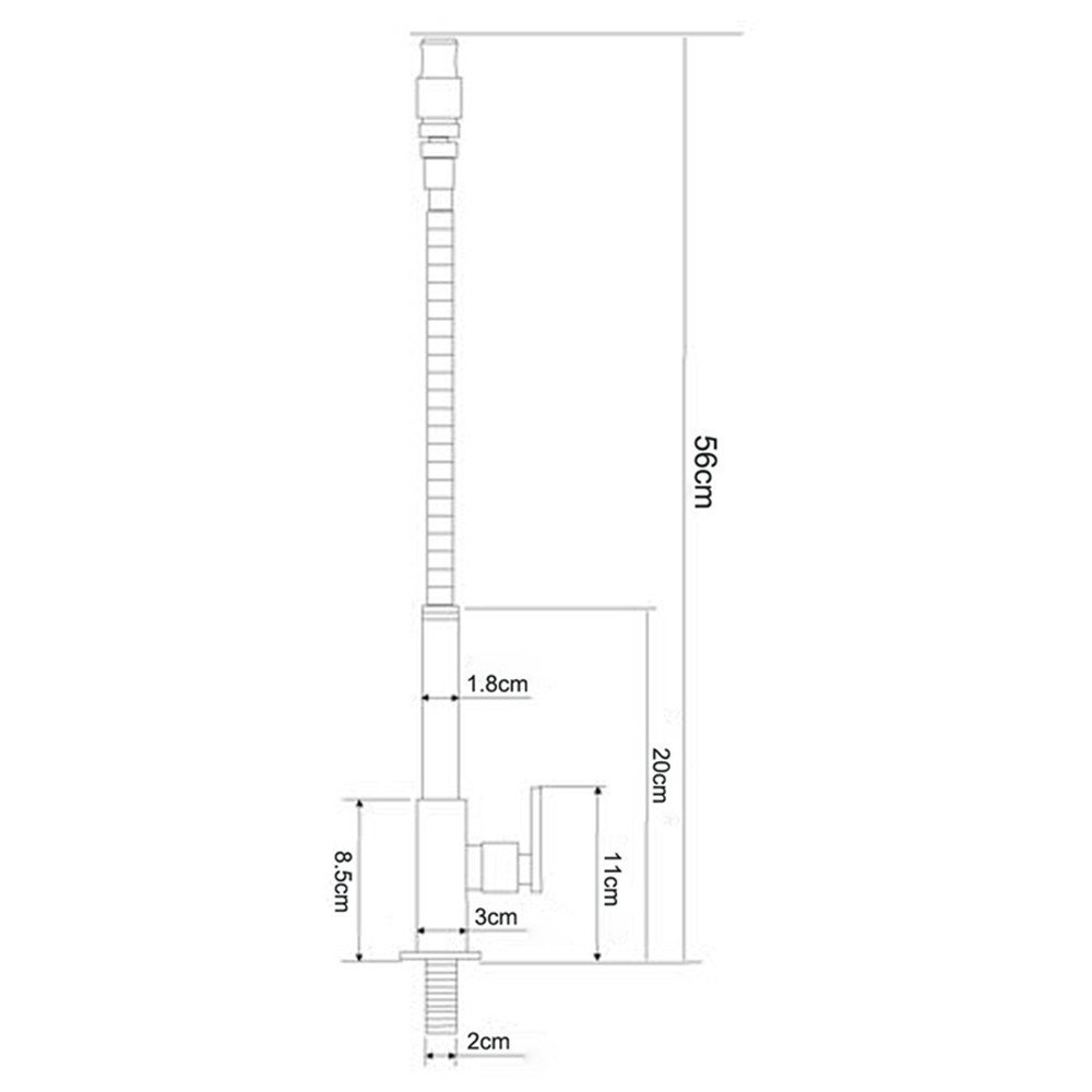 Bathtub Faucet Single Handle Kitchen Sink Faucet Pull Down Arbitrary Rotating Lavatory Cold Water Tap Chrome