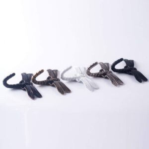 Geenite 2pcs Dragonfly Coat Hooks Decorative Creativity Wall Mounted Hanger Hook for Home Handbag Key Towel Bathrobe (Ancient Silver)