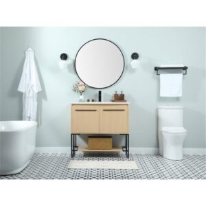 Elegant Kitchen and Bath 36 inch Single Bathroom Vanity Cabinet - Maple