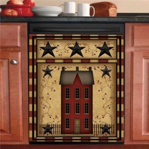 homega primitive barn star dishwasher magnet cover, prim country house fridge magnetic panels,kitchen decor refrigerator family decals 23inchwx17inchh primbarnh 2 1 magnet 23 w x 17 h inch