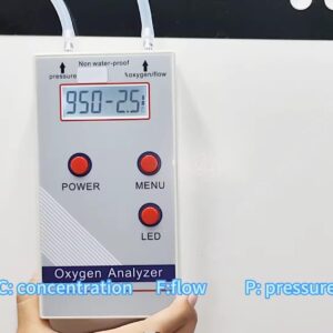 Oxygen Analyzer Purity Detector | 21%-100% | 02, Flow & Pressure Digital Readout |