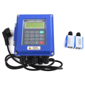 tuf-2000b+ts-2 digital ultrasonic liquid flowmeter range dn15mm-100mm wall mounted type ip67 water flow meter for 0.6inch to 3.93inch pipe