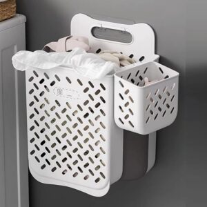 collapsible laundry basket- large laundry basket hamper with 2 handles- space saving foldable storage container/organizer (large)