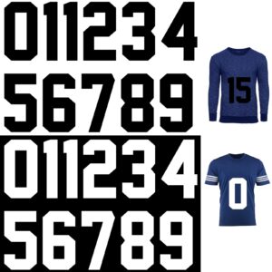 22 pieces iron on numbers t shirt heat transfer numbers 0 to 9 jersey numbers soft iron on numbers for team uniform sports t shirt football basketball baseball (8 inch)