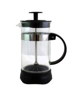 dependable industries inc. essentials 12 ounce glass french press coffee & tea brewer - single cup, 3 cup espresso compact, durable, easy to use