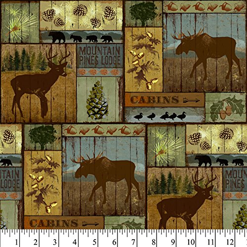 Life in The Woods Anti-Pill Premium No-Sew Throw Fleece Fabric Kit (72x60)