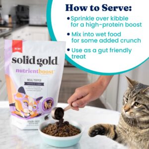 Solid Gold NutrientBoost Meal Topper for Cats - High Protein Crunchy Cat Treats Rich in Vitamins Minerals and Amino Acids - 1 Pound