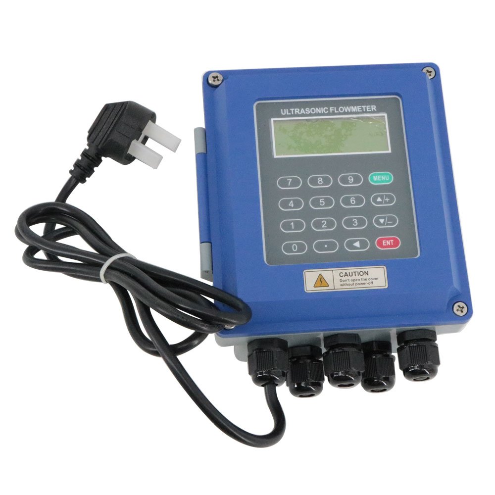 TUF-2000B+TS-2 Digital Ultrasonic Liquid Flowmeter Range DN15mm-100mm Wall Mounted Type IP67 Water Flow Meter for 0.6inch to 3.93inch Pipe