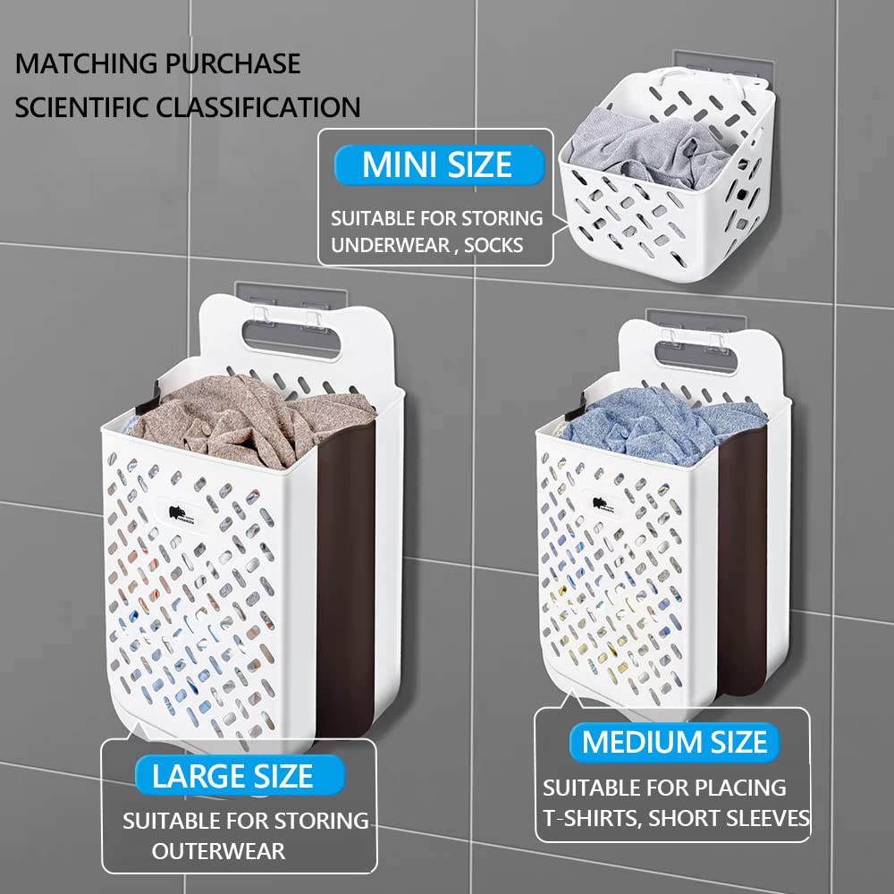 Collapsible Laundry Basket- Large Laundry Basket Hamper with 2 Handles- Space Saving Foldable Storage Container/Organizer (Large)