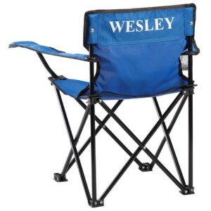 fox valley traders personalized kid's camping chair, blue