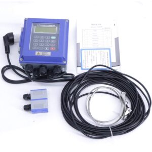 TUF-2000B+TS-2 Digital Ultrasonic Liquid Flowmeter Range DN15mm-100mm Wall Mounted Type IP67 Water Flow Meter for 0.6inch to 3.93inch Pipe