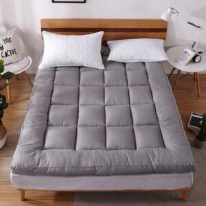 foreate mattress pad quilted mattress topper protector pillow top mattress cover, soft and comfortable, down alternative filling for twin/full/queen/king size