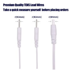 2 Count TENS Wires Pin Electrode Wires for TENS Unit Electrodes Cords Lead Wires TENS Cable